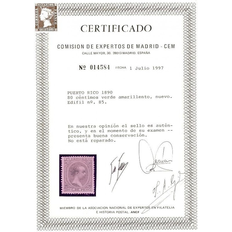 1890 ED. Puerto Rico 71/85 * - Filatelia Hobby