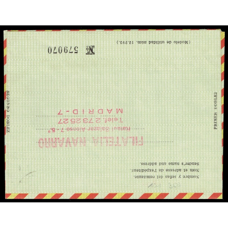 1967-1974 ED. 101 us Aerogramas - Filatelia Hobby