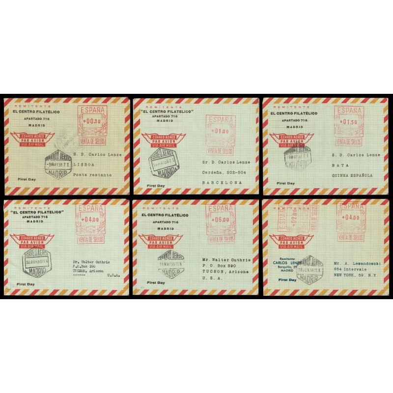 1959 ED. 70/75 us Aerogramas - Filatelia Hobby