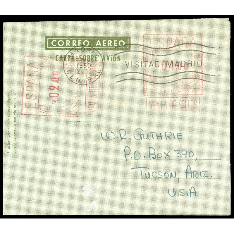 1956-1959 ED. 69 us Aerogramas - Filatelia Hobby